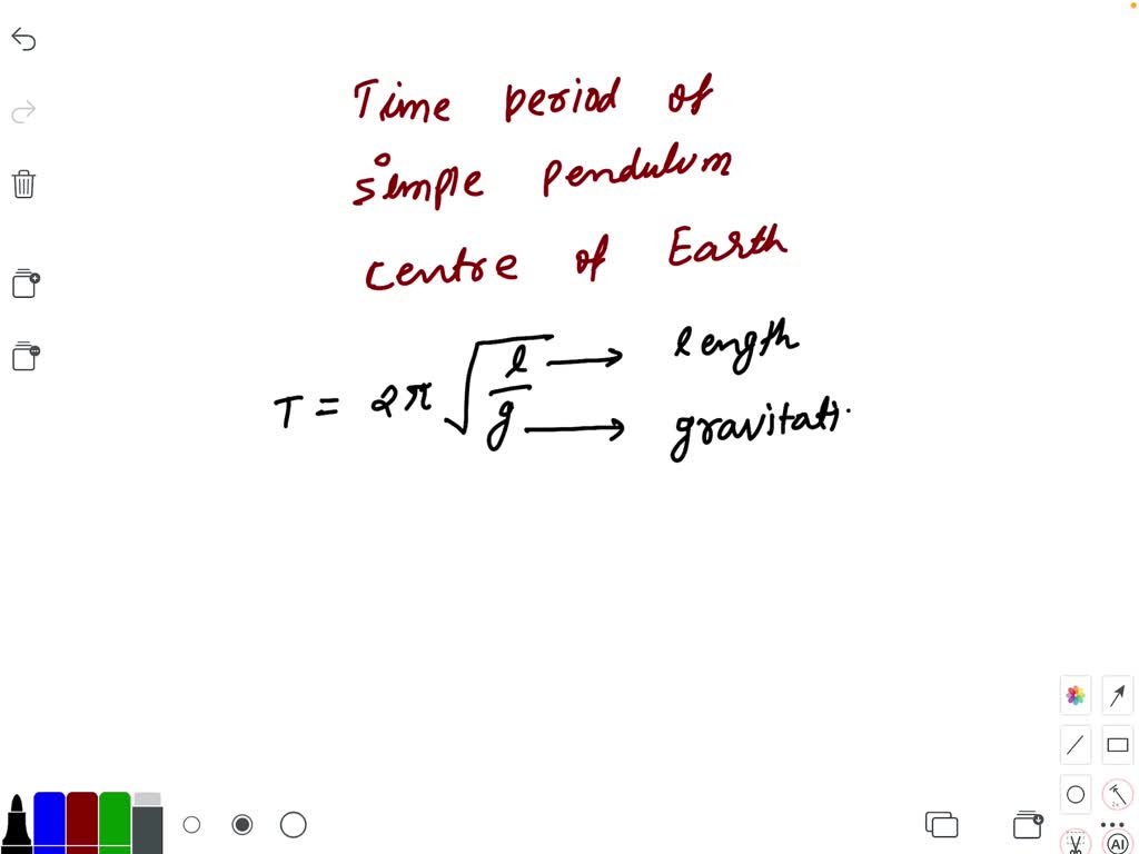 SOLVED:The time period of a simple pendulum at the centre of earth is ...