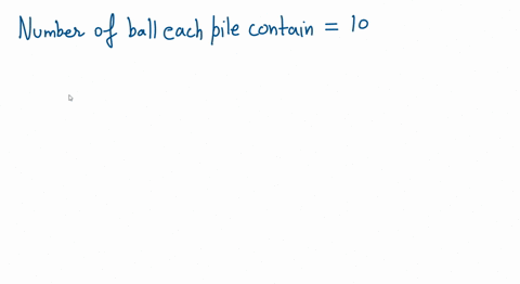 Refer to piles of identical red, blue, and green balls where each pile ...