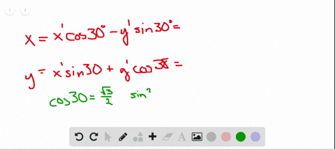 SOLVED:Rotate through the given angle based on the given equation. Give ...