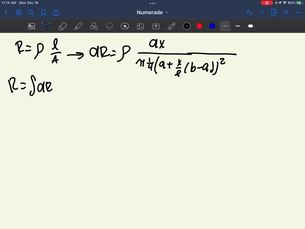 SOLVED:The cross section of a portion of wire increases uniformly as ...