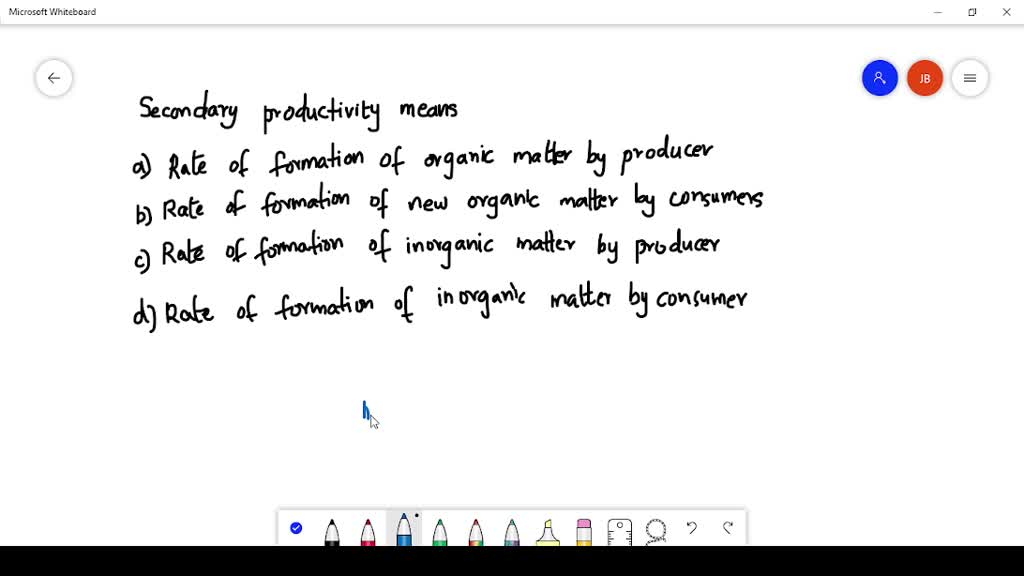 SOLVED:Secondary productivity means (a) Rate of formation of organic ...