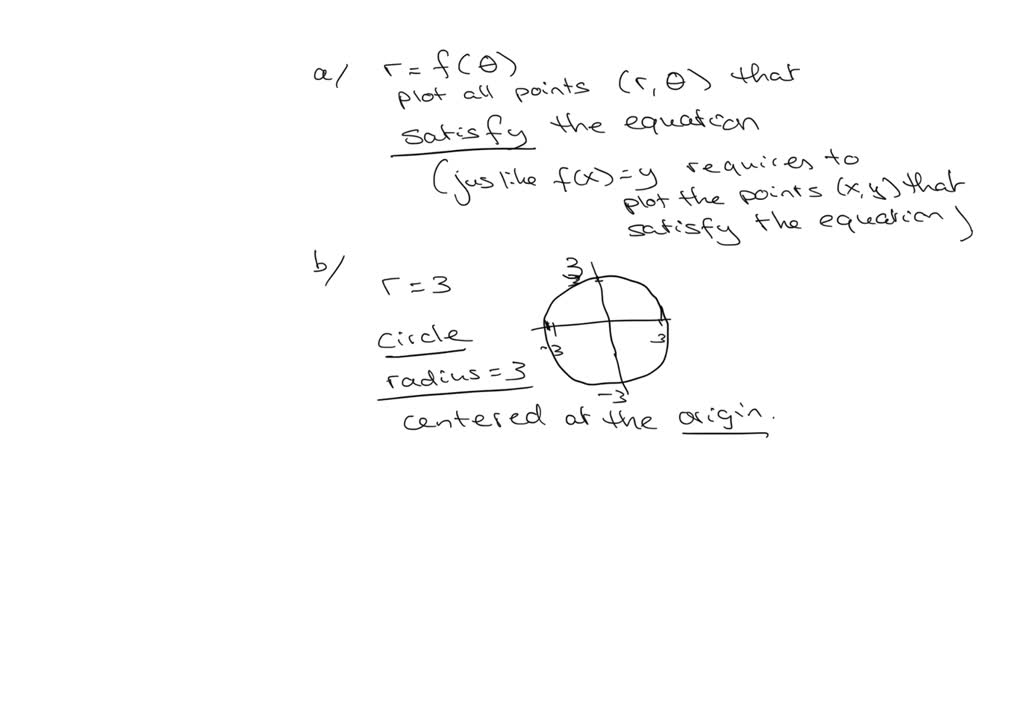 SOLVED:(a) To graph a polar equation r=f(θ), we plot all the points (r ...
