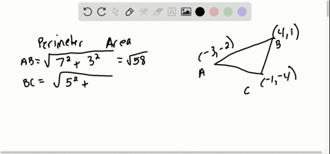 SOLVED:Find the perimeter and area of the right triangle.