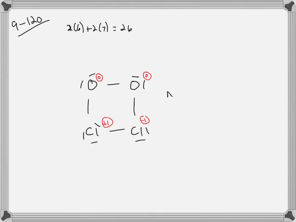 SOLVED:Complete the Lewis structure for the cyclic structure of Cl2 O2 ...
