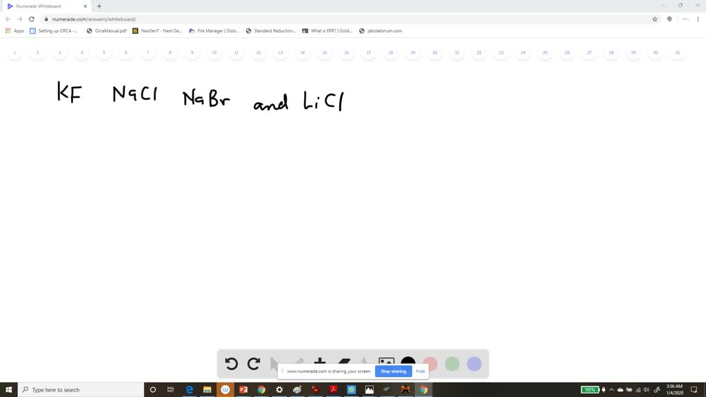 SOLVED:Consider the ionic compounds KF, NaCl, NaBr, and LiCl. (a) Use ...