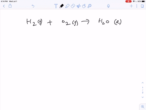 Use the formation of water from hydrogen and oxygen to explain the ...