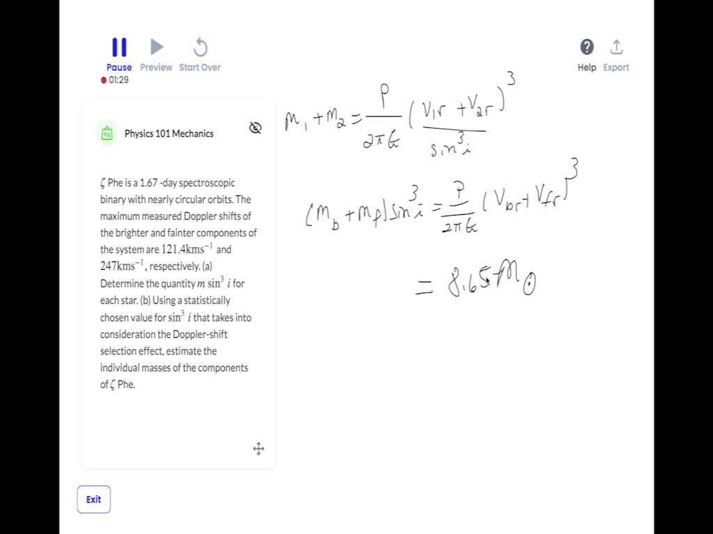 SOLVED:(a) Show that if the exponent ζ=4 in equation (12.1 a ), then the mass is divided equally ...