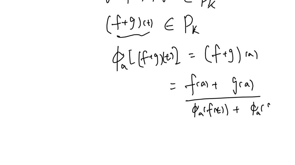 SOLVED: Let V=𝐏(t), the vector space of real polynomials. Determine whether or not W is a ...