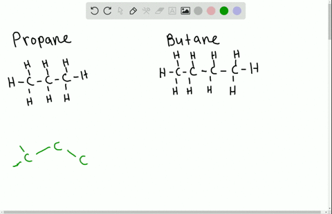 Figure 20.3 shows the structures of the hydrocarbons propane and butane ...