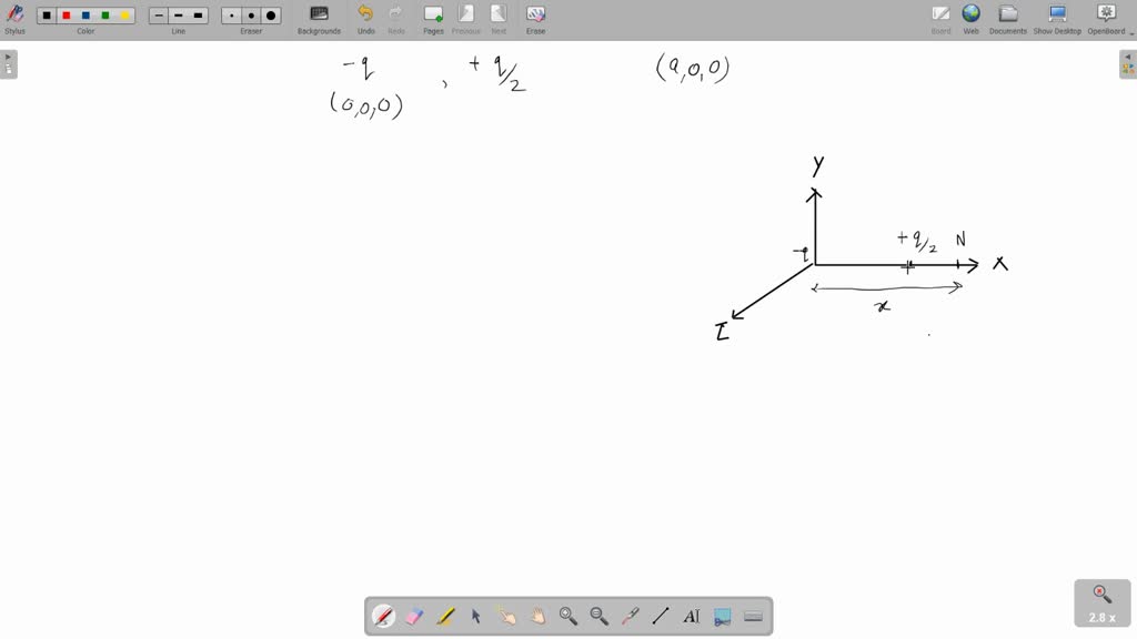 SOLVED: Charge q1=15 nC is at (x1, y1)=(5 cm, 0) Charge q2=15 nC is at ...