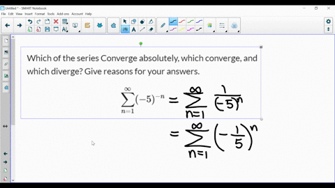 ¿Cuáles de las series señaladas convergen absolutamente, cuáles ...