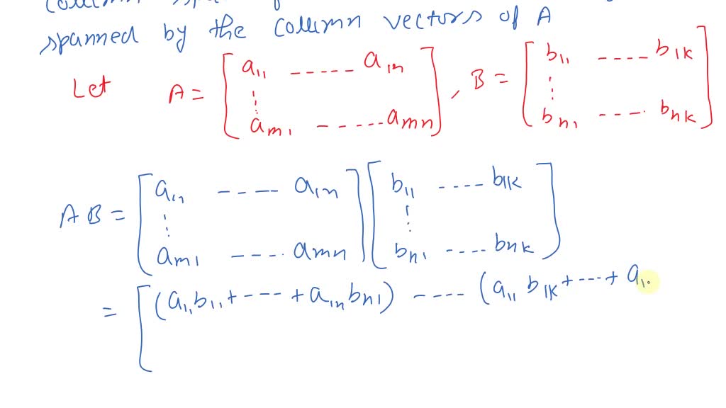 The Column Space of a Matrix EXAMPLE 4 Find a matrix A such that W ...