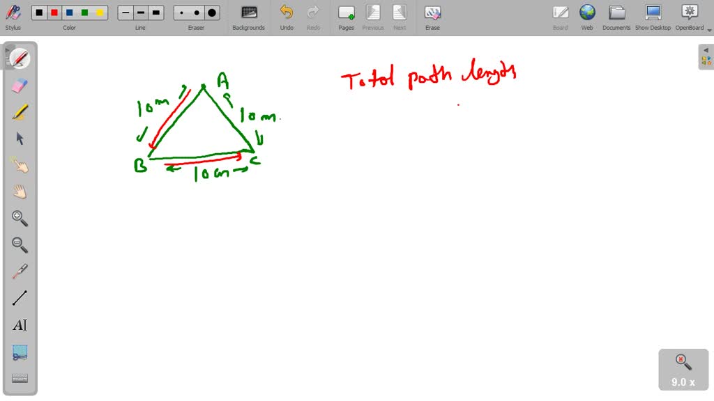 SOLVED: An object moves along the path A B C as shown in the figure ...