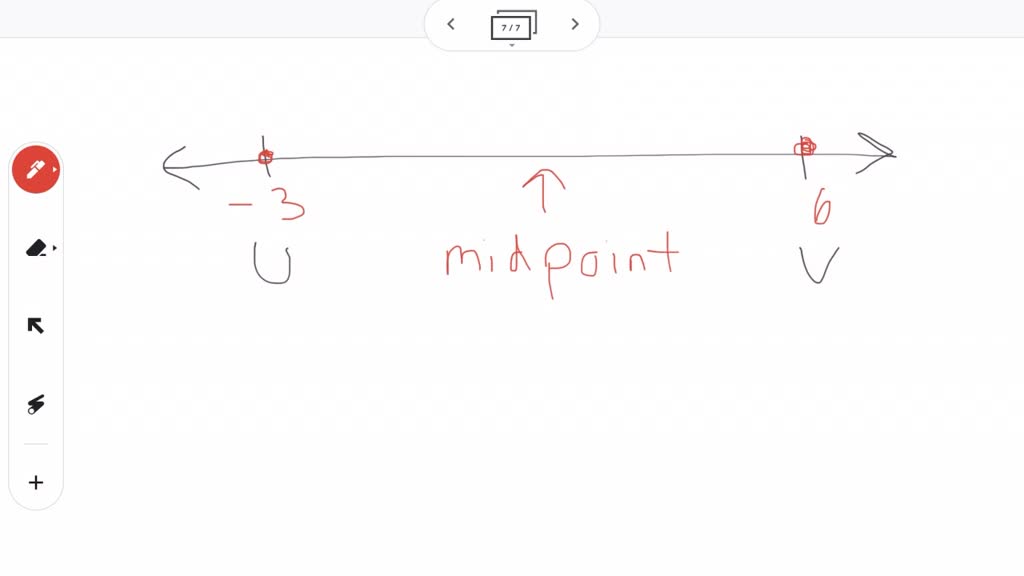 SOLVED:Use the number line to find the coordinate of the midpoint of ...