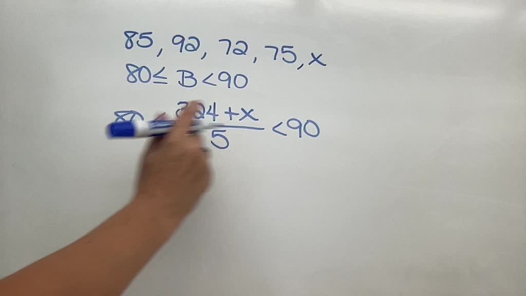 SOLVED:Averaging Grades Calisha's grades on her first four exams are 85 ...