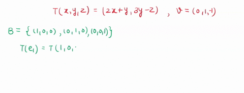 SOLVED:Finding the Image of a Vector In Exercises 7-10, use the standard matrix for the linear ...