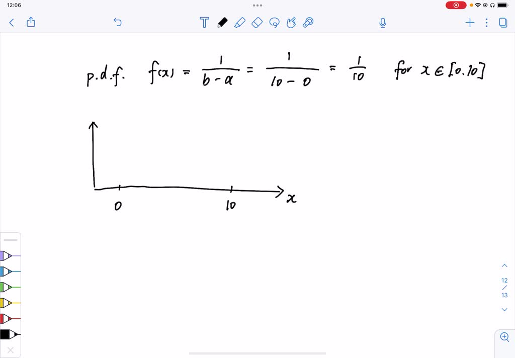SOLVED:Let x have a uniform distribution on the interval 0 to 10 . Find ... SOLVED:Let x have a uniform distribution on the interval 0 to 10 . Find ...