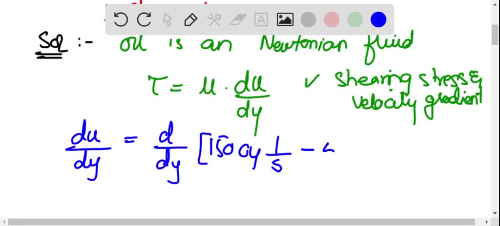 SOLVED: Oil flows in the boundary layer, as shown in the figure. The ...