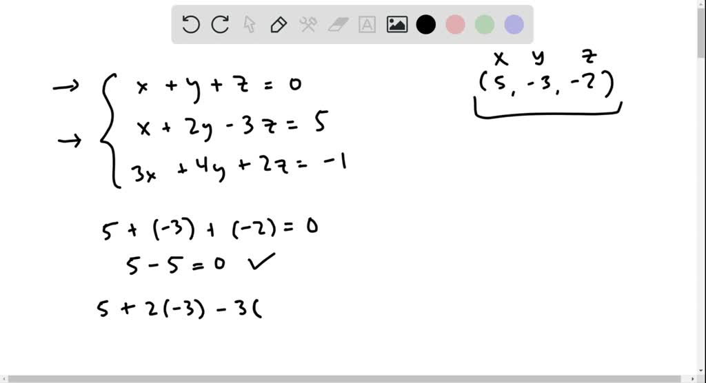 Solveddetermine If The Given Ordered Triple Is A Solution Of The System Begin Aligned And5 3