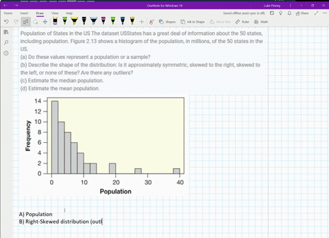 ⏩SOLVED:Population of States in the US The dataset USStates has a ...