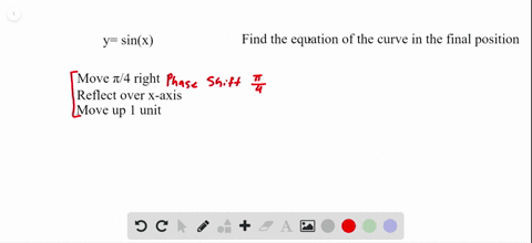 SOLVED:Find the equation for each curve in its final position. The ...