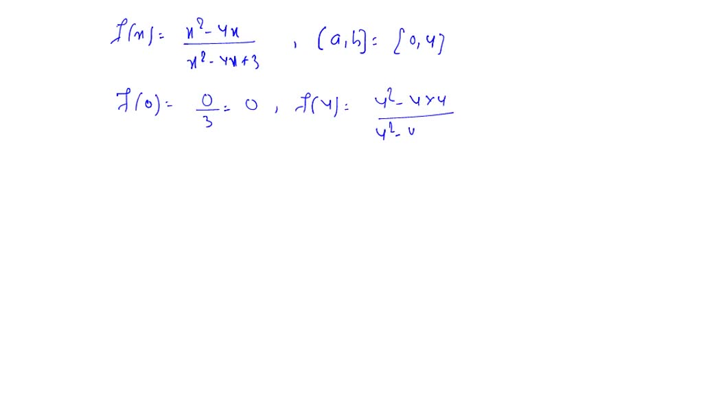 Determine whether or not each function f satisfies the hypotheses of Rolle's Theorem on the ...