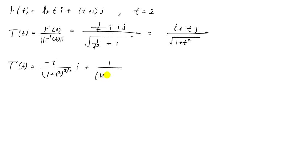 Solved Suppose A Curve C Is Traced Out By The Vector Function 𝐫 𝐫 T Find Two Nonparallel