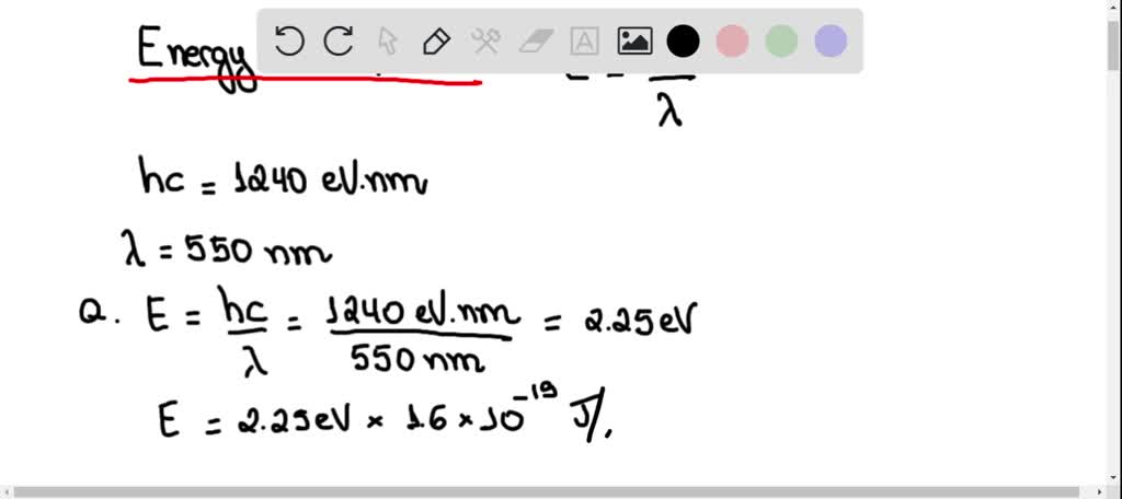 SOLVED:550 nm is the average wavelength of visible light. a. What is ...
