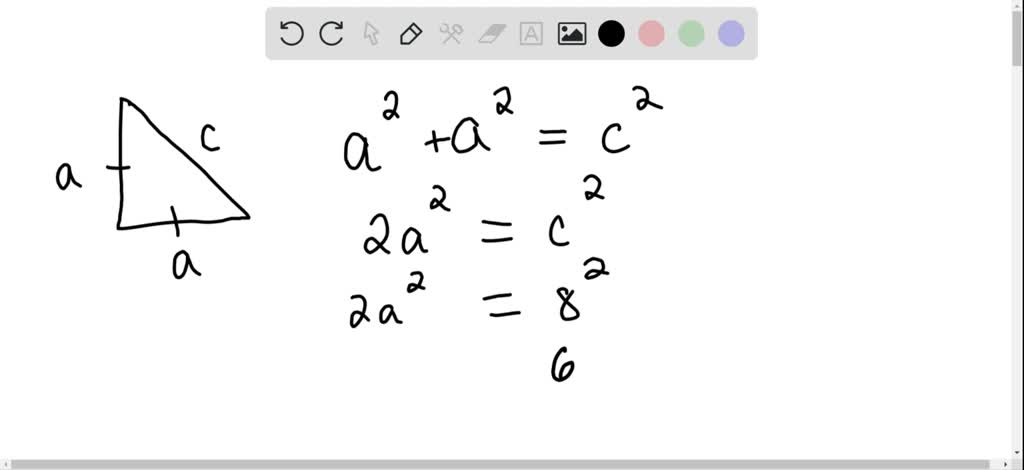 Hypotenuse of a right isosceles triangle - circlesgast