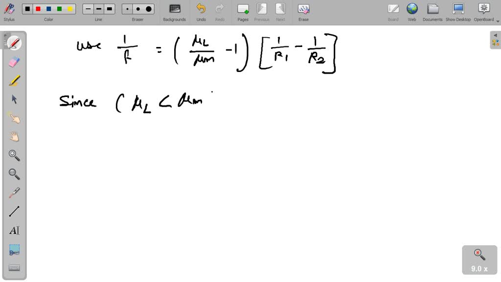 SOLVED: An air bubble in water will act like a A) convex lens B) convex ...