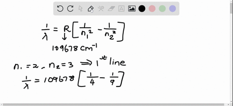 Calculate the wavelength of the first and limiting line of the Balmer ...
