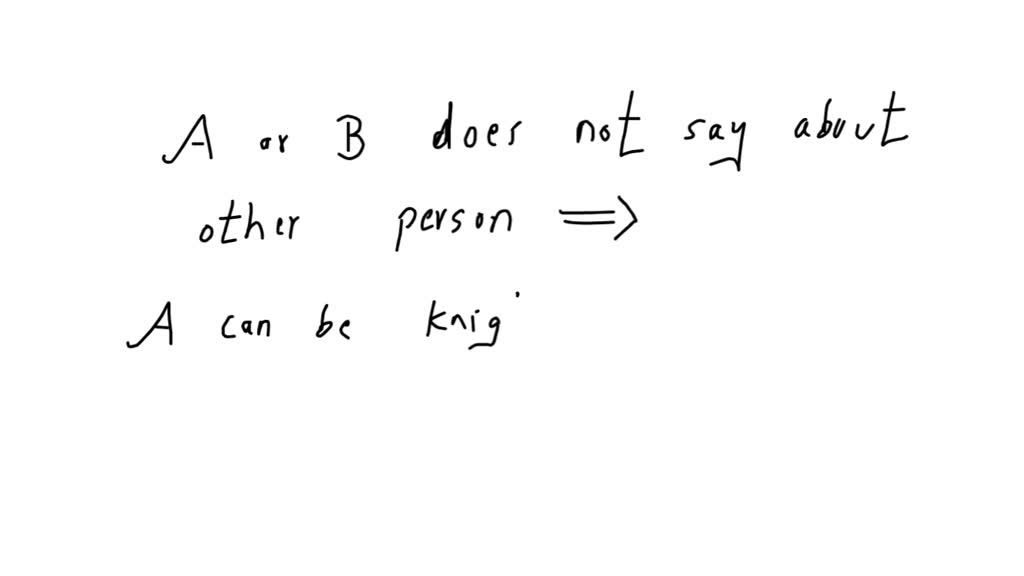 Both A and B say "I am a knight." | Numerade