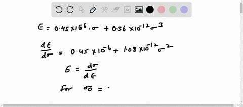 The stress-strain diagram for a bone is shown, and can be described by ...