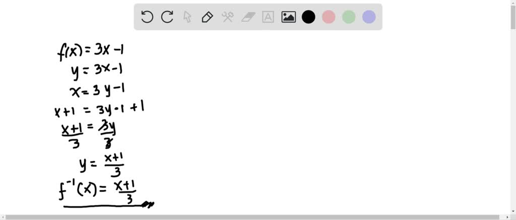 SOLVED:The functions are all one-to-one. For each function, a. Find an ...