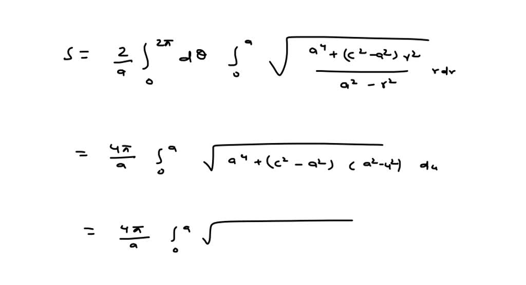 Use prolate spheroidal coordinates to calculate the surface area of a ...