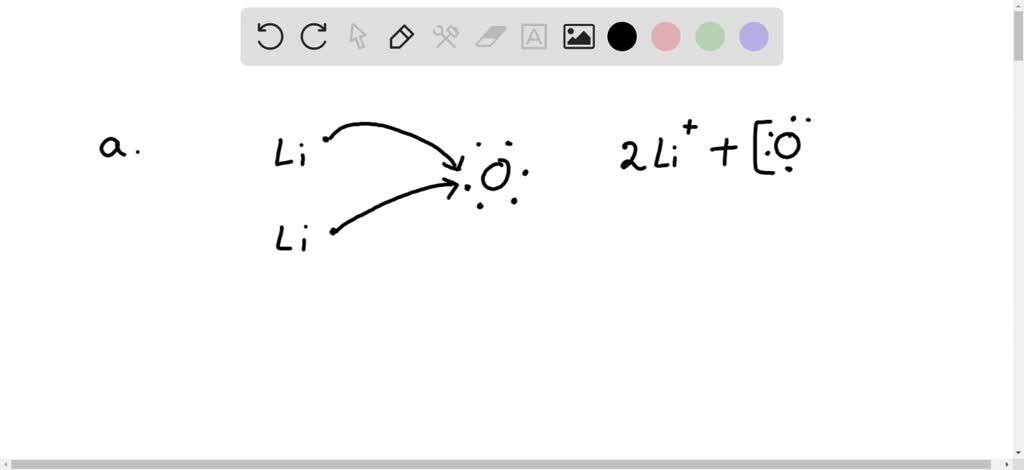 (a) Use Lewis symbols to represent the reaction that occurs between Li ...