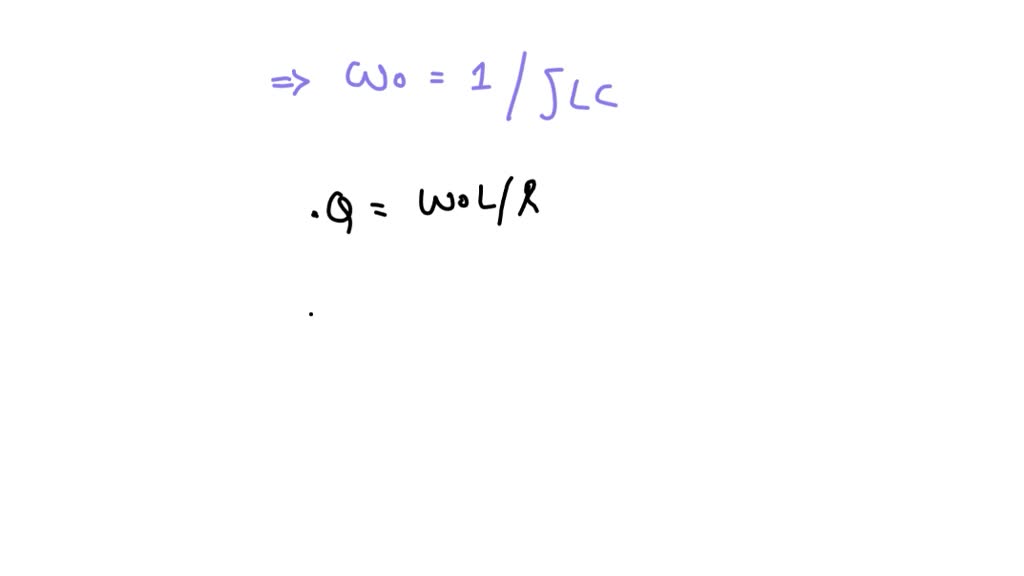 Show that the quality factor of an electrical LCR series circuit is Q ...