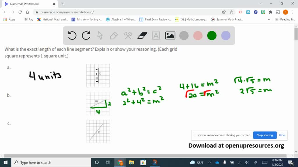 ⏩SOLVED:What is the exact length of each line segment? Explain or ...