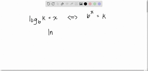SOLVED:Exponential Form Express the equation in exponential form. (a ...
