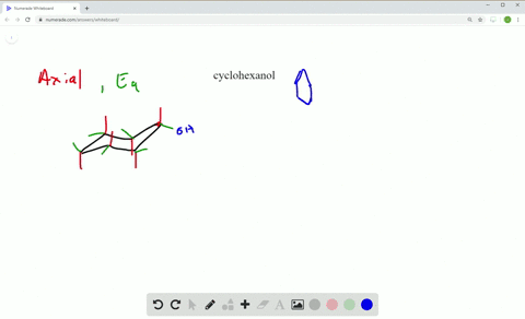 Draw two different chair conformations of cyclohexanol ...