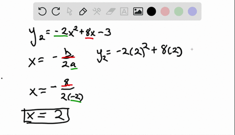 Graph each function using the vertex formula and other features of a quadratic graph. Label all ...