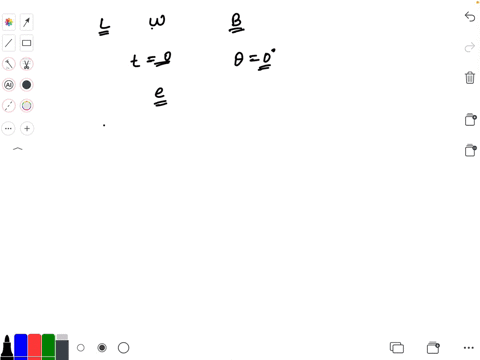 SOLVED: A square conducting loop with sides of length L is rotating at a constant angular speed ...
