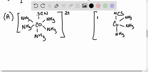 SOLVED:(a) Draw the two linkage isomers of [Co(NH3)5 SCN]^2+. (b) Draw ...