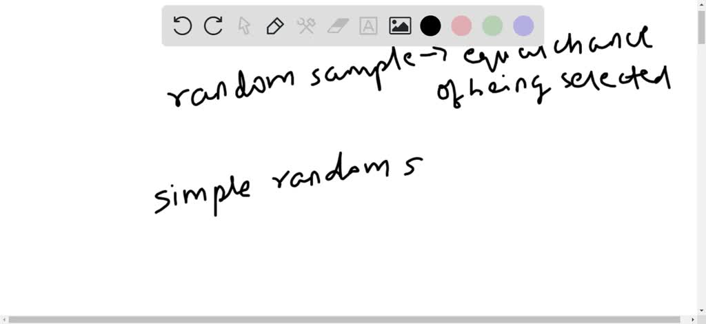 SOLVED: What is the difference between a simple random sample and a stratified random sample ...