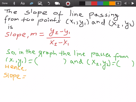 SOLVED:Use the indicated points to find the slope of each line. See ...