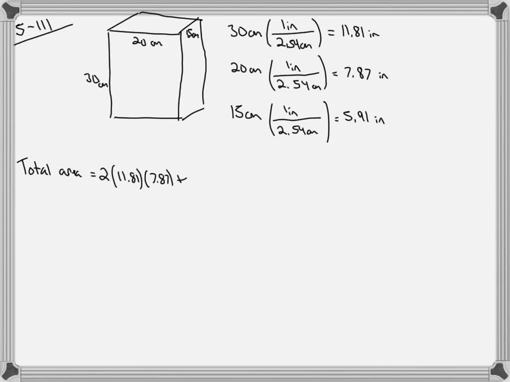 SOLVED:An ordinary gasoline can measuring 30.0 cm by 20.0 cm by 15.0 cm ...