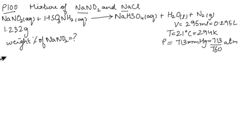 SOLVED:You are given a solid mixture of NaNO2 and NaCl and are asked to ...