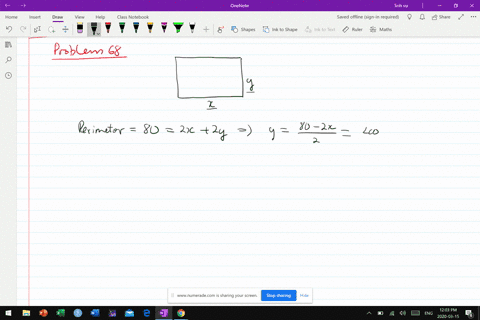 SOLVED: A rectangular area is to be enclosed with 320 feet of fence. What dimensions of ...