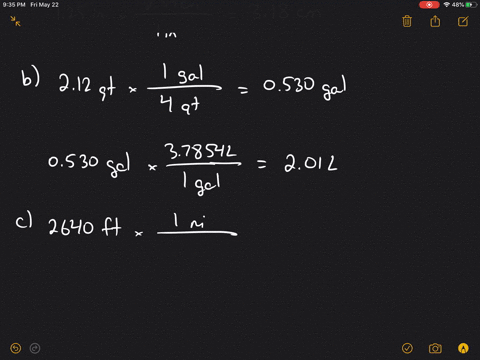 SOLVED:Make the following conversions using the conversion charts: 250 ...
