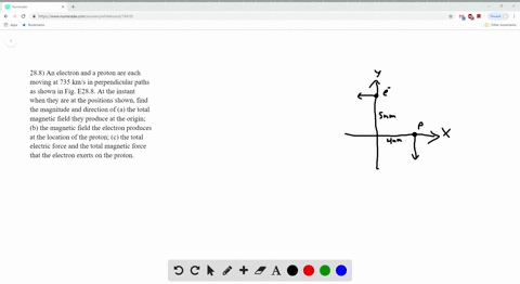 SOLVED: An electron and a proton are each moving at 735 km / s in ...